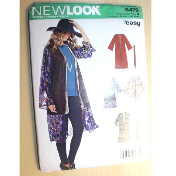 New Look | Other | Uncut New Look 6476 Sewing Pattern For Easy Duster ...